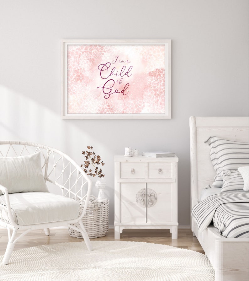 I Am a Child of God Printable, Nursery Wall Art Printable, Kids Wall ...