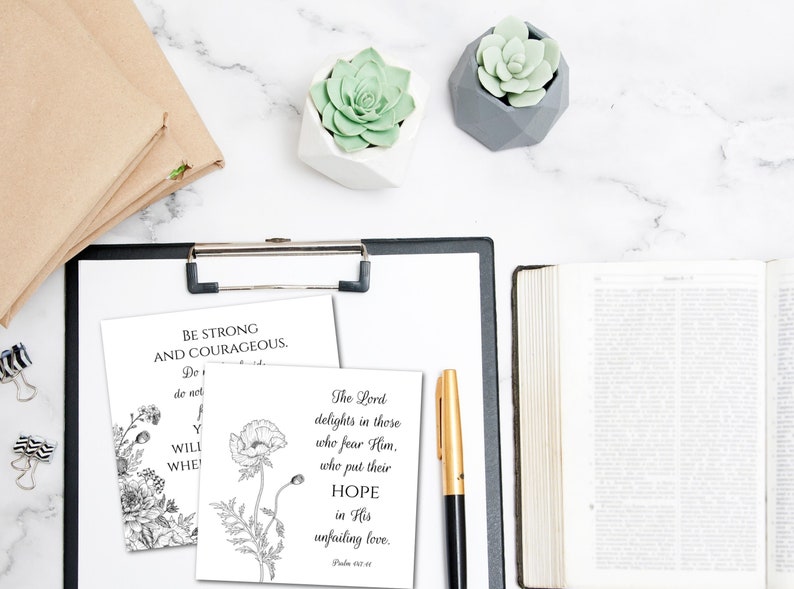 HOPE Scripture Cards Printable, HOPE Bible Verse Cards, Encouraging ...