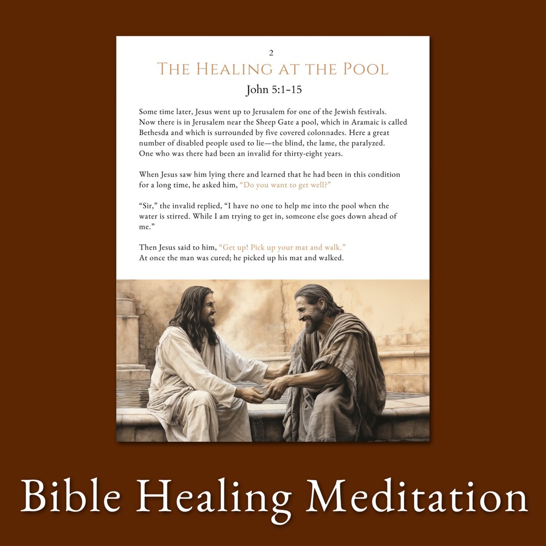 Bible Healing Meditation Printable, Healing Scripture Meditation, John ...