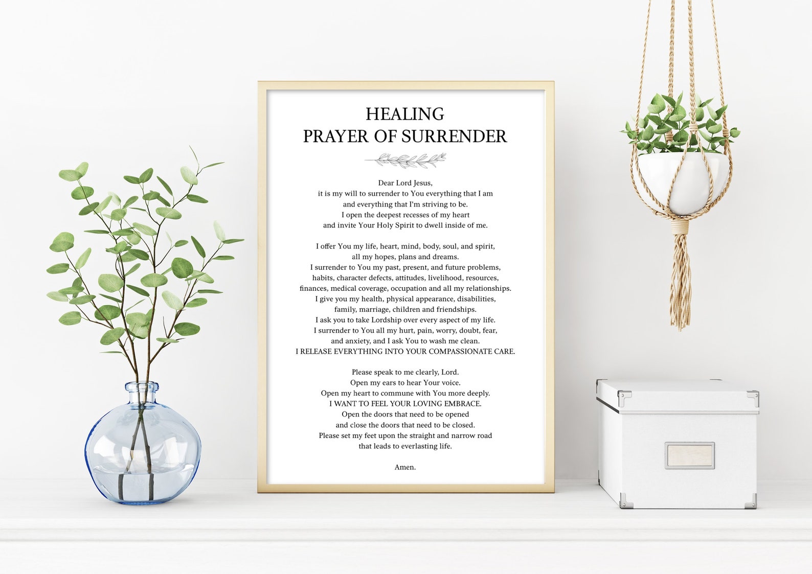 Prayer of Surrender Printable, Surrender Prayer, Healing Prayer ...