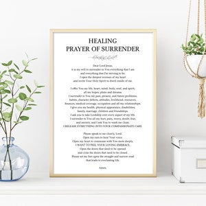 Prayer of Surrender Printable, Surrender Prayer, Healing Prayer ...