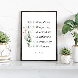 Christ With Me Prayer Printable, St Patrick Breastplate Prayer Digital ...