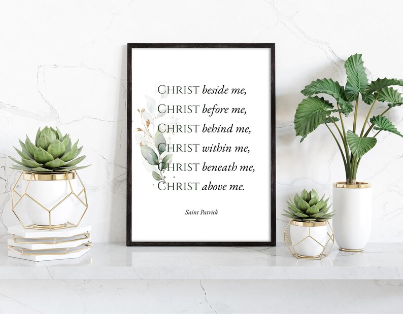 Christ With Me Prayer Printable, St Patrick Breastplate Prayer Digital ...