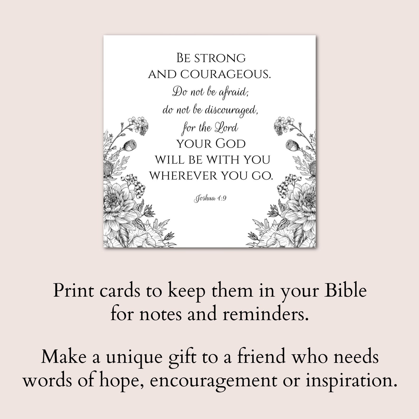 HOPE Scripture Cards Printable, HOPE Bible Verse Cards, Encouraging ...