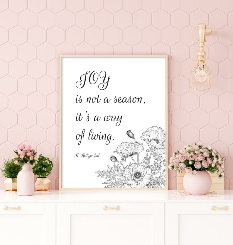 JOY Quote Printable, Joy Quote Wall Art, Joy is Not a Season Print, Joy ...