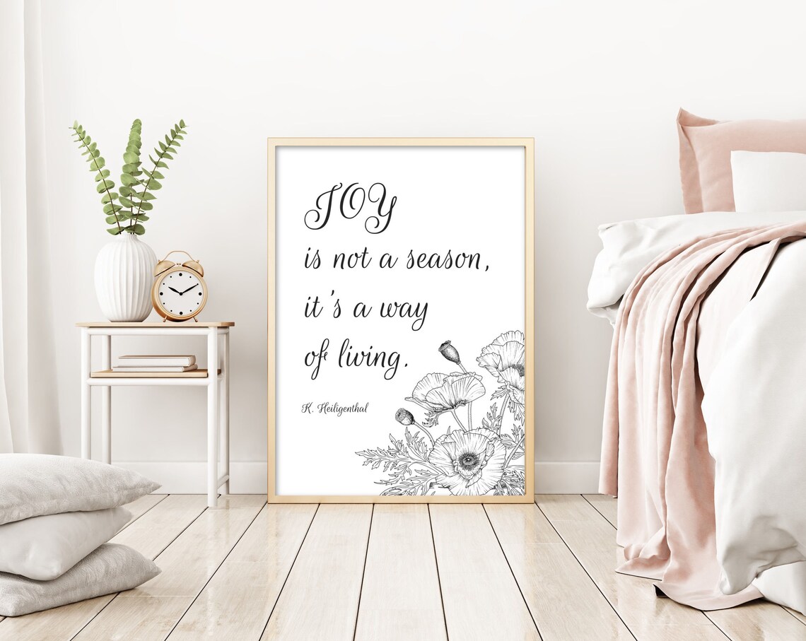 JOY Quote Printable, Joy Quote Wall Art, Joy is Not a Season Print, Joy ...