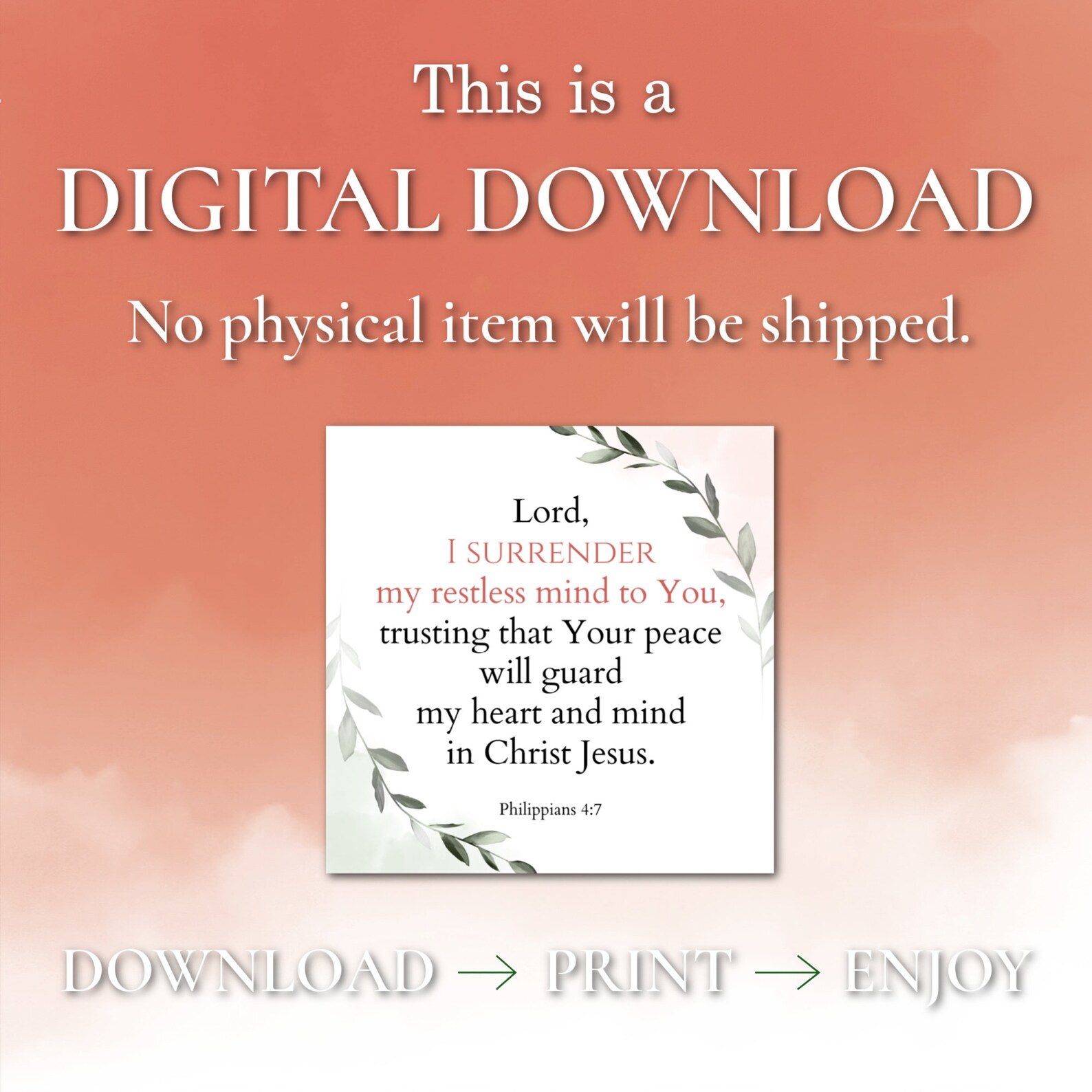 Surrender Bible Verses Cards, Bible Affirmations, Surrender Scripture ...