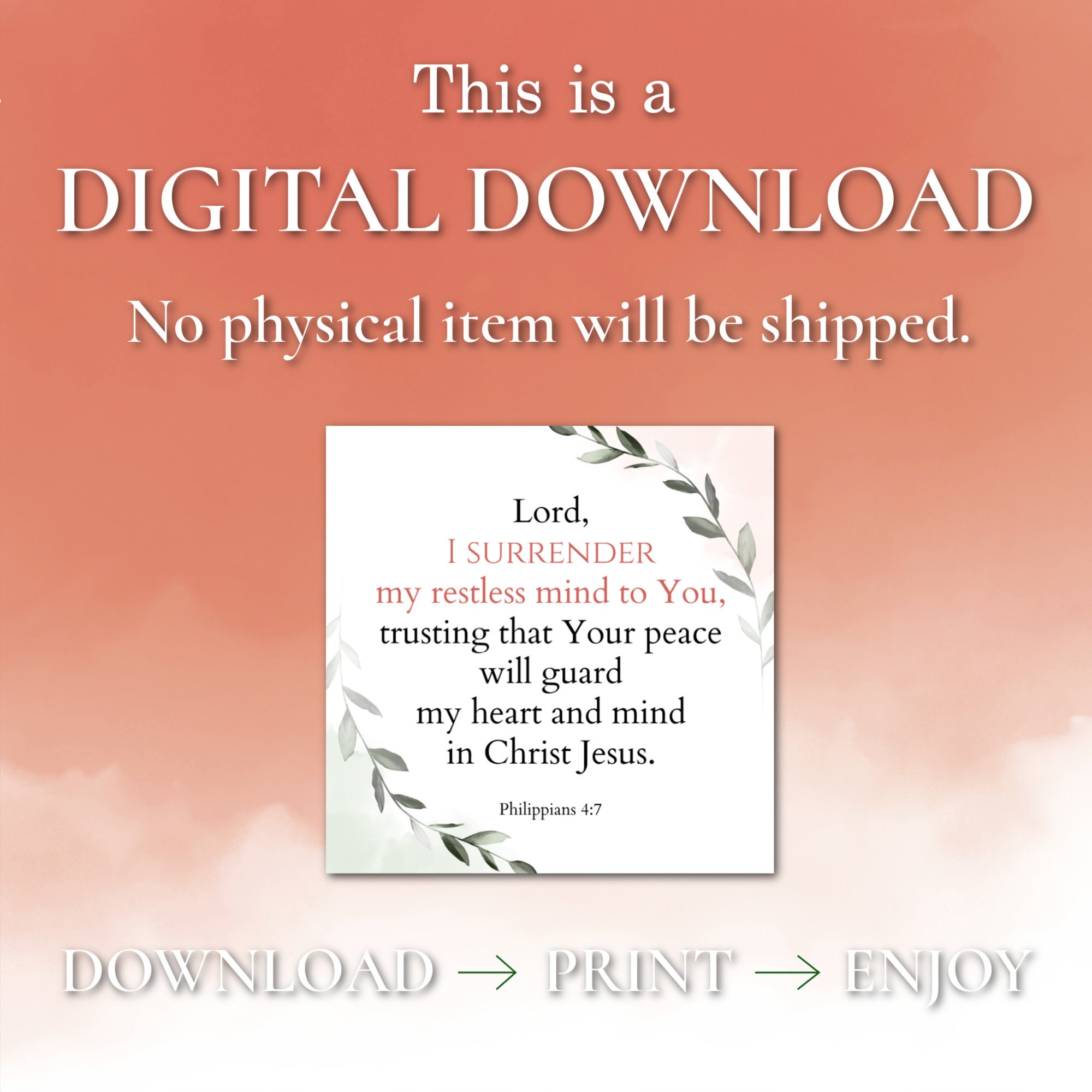 Surrender Bible Verses Cards, Bible Affirmations, Surrender Scripture ...