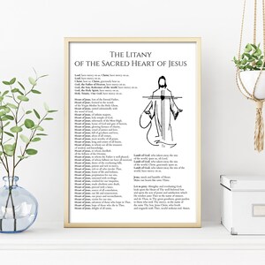 Litany of the Sacred Heart of Jesus Prayer Printable, Sacred Heart ...
