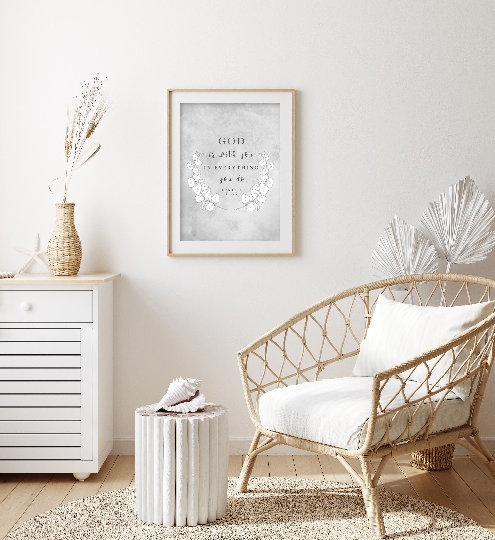 GOD is With YOU Printable, Scripture Wall Art, Bible Verse Wall Decor ...