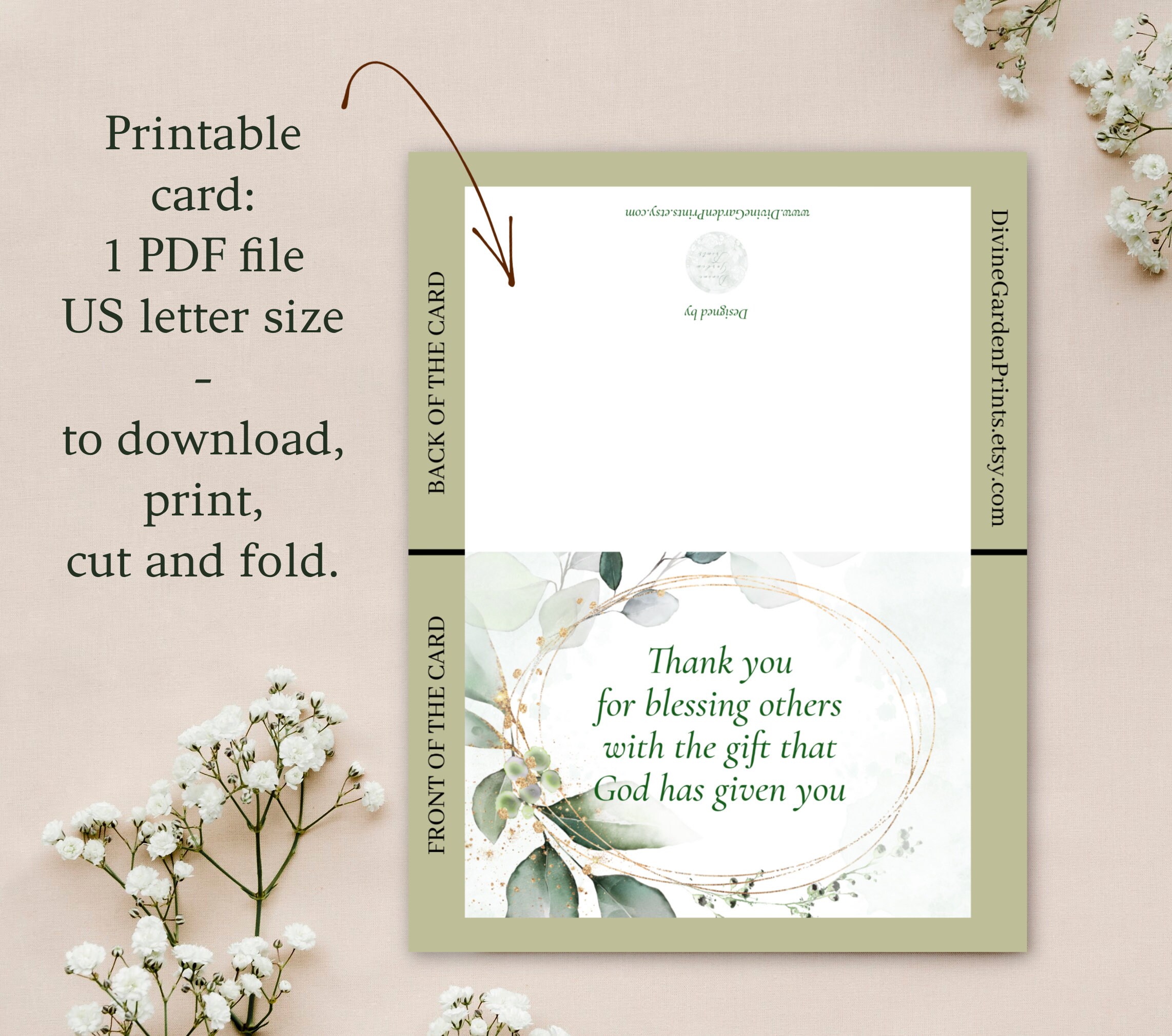 Thanksgiving Card Printable, Christian Greeting Card Printable ...