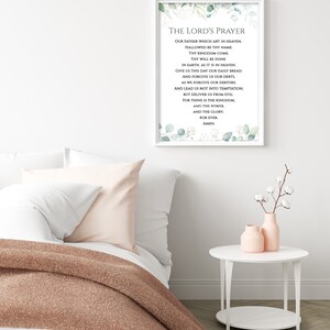 The Lord's Prayer Printable, Our Father Prayer Print, Catholic Prayer ...