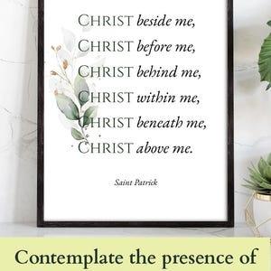 Christ With Me Prayer Printable, St Patrick Breastplate Prayer Digital ...