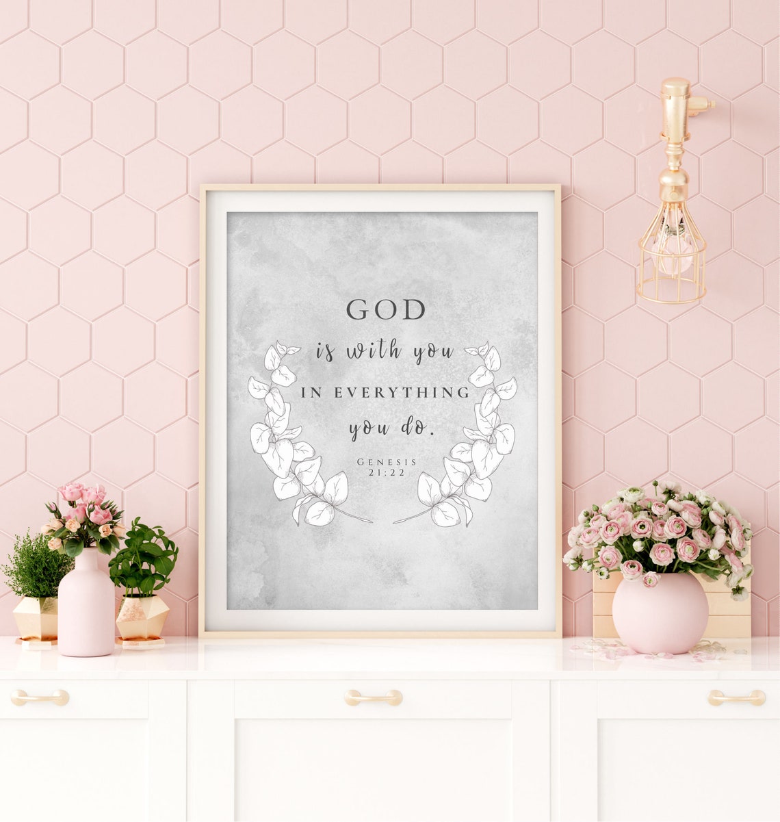 GOD is With YOU Printable, Scripture Wall Art, Bible Verse Wall Decor ...