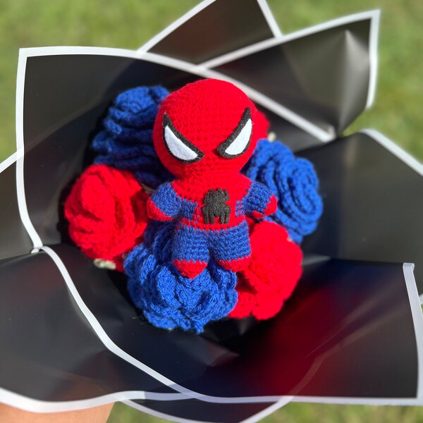 Spiderman Crochet Bouquet at Emma Wilhelm blog