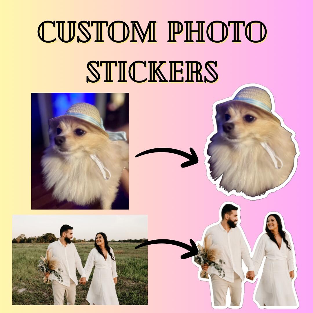 Custom Photo Sticker- Waterproof Glossy - Etsy