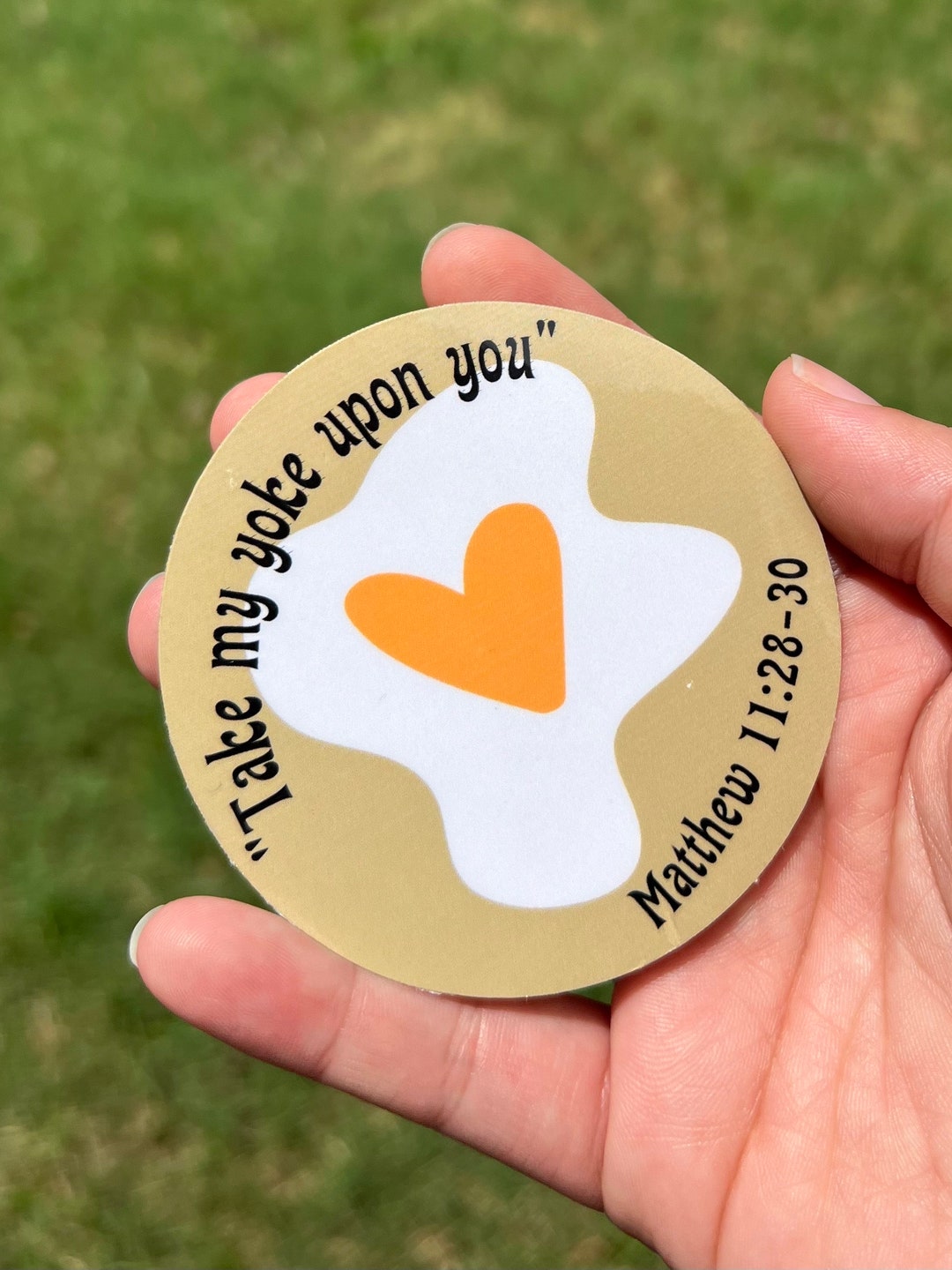 Take My Yoke Upon You Christian Sticker 3 Inch - Etsy