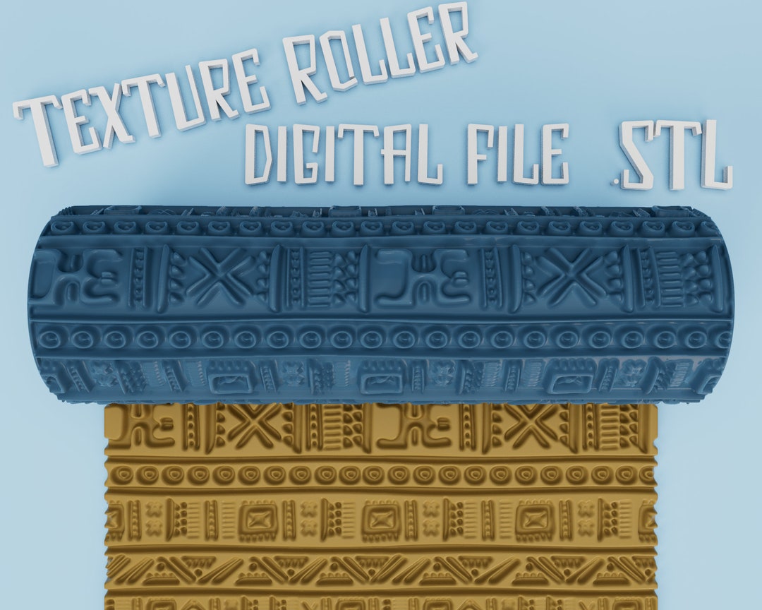 Aztec Pattern | Roller Texture | Polymer Clay | Hand Roller | Rolling ...