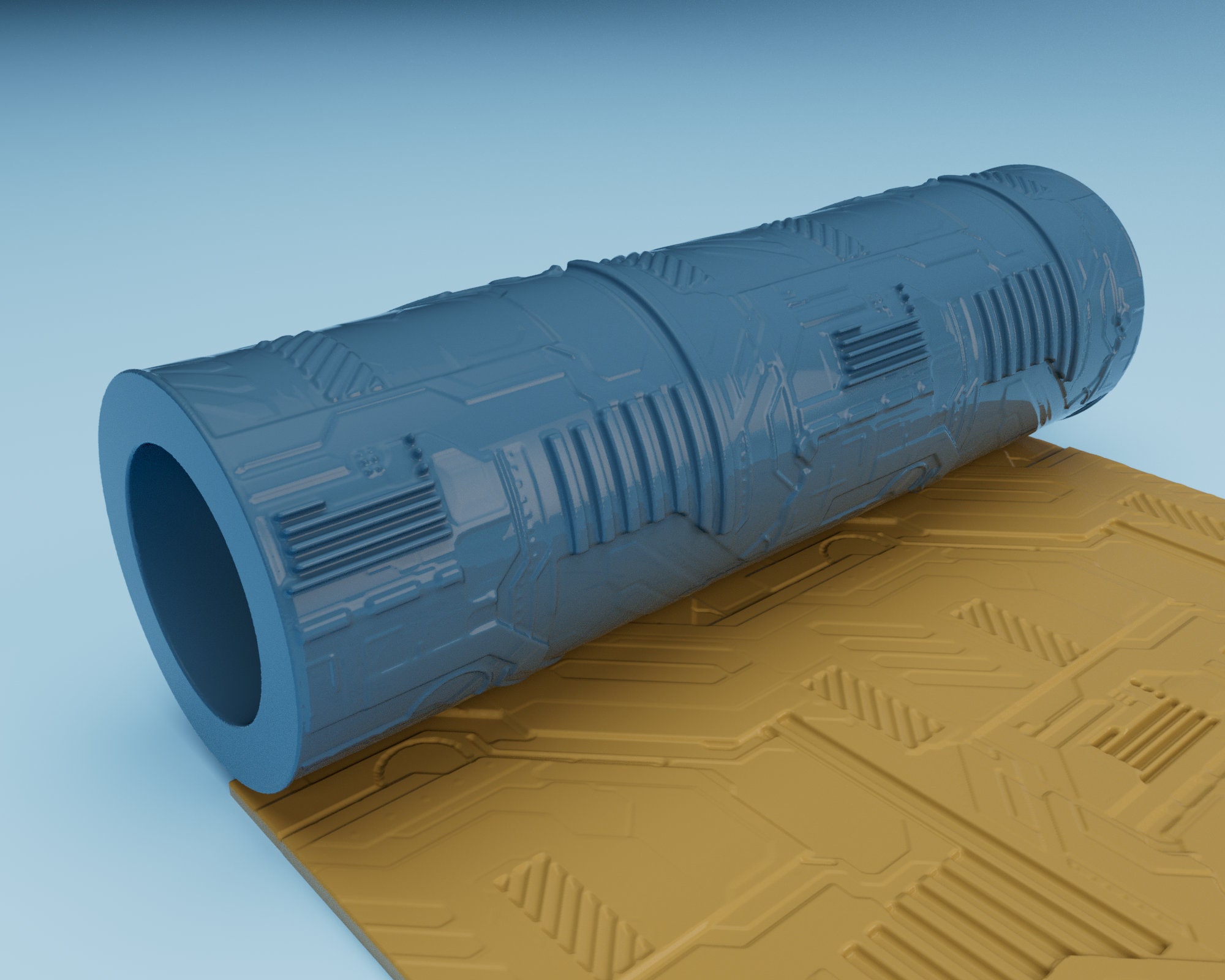 Scifi Pattern 1 | Roller Texture | Polymer Clay | Hand Roller | Rolling ...