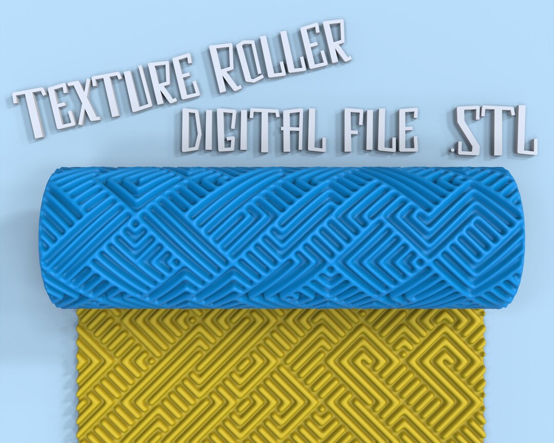 Geo 5 Pattern | Roller Texture | Polymer Clay | Hand Roller | Rolling ...