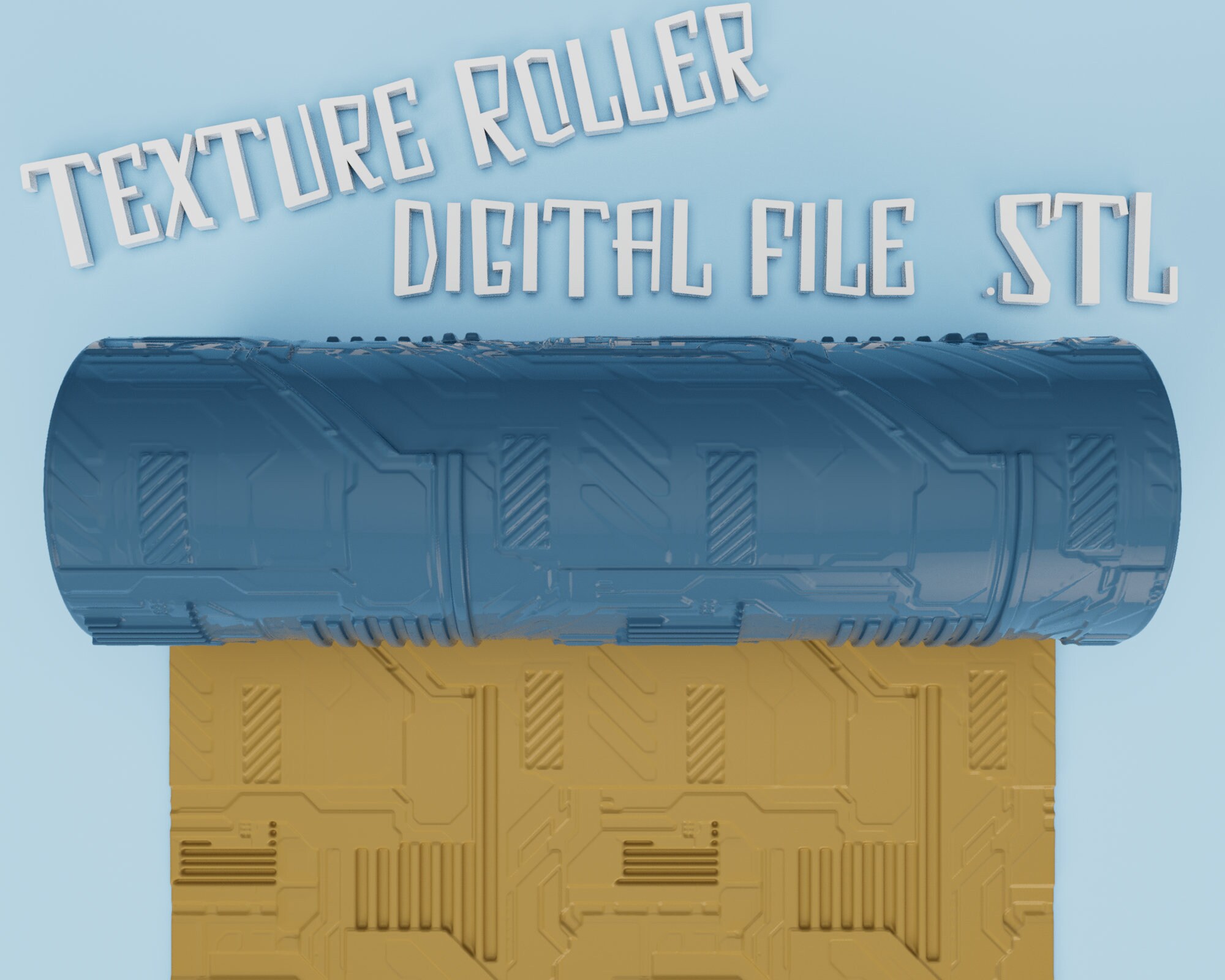 Scifi Pattern 1 | Roller Texture | Polymer Clay | Hand Roller | Rolling ...