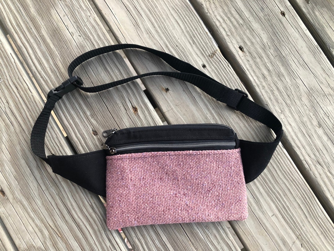 Tweed Fanny Pack ~ Canvas ~ 8.5 in X 5 in ~ Minimalist Belt Bag ~ 2 ...