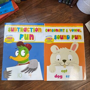 Subtracting & Vowels and Consonants Learning Books - Etsy