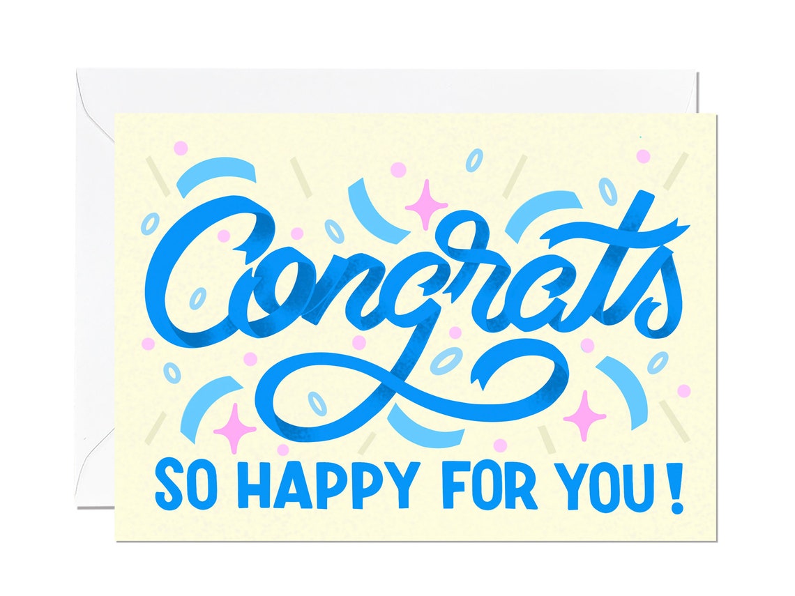 Congratulations Card Made in the UK - Etsy
