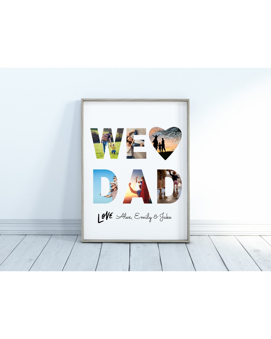 We Love Dad Photo Collage ist das perfekte Geschenk für Papa - Etsy.de