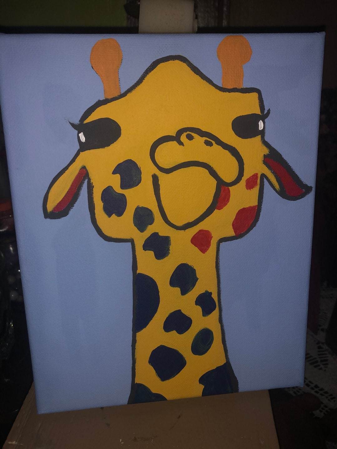 Harold the Giraffe Painting - Etsy