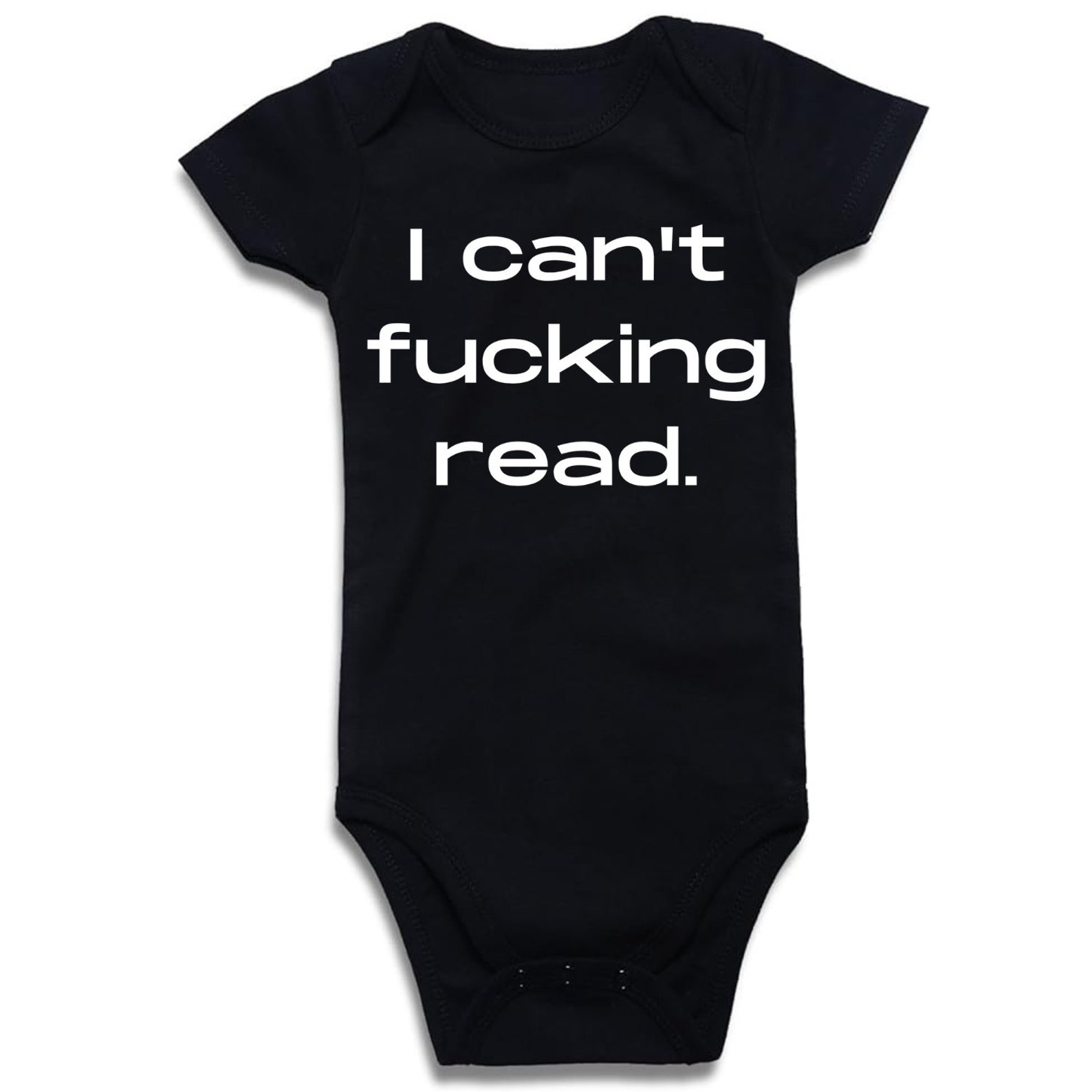 I Can't Fcking Read Baby Onesie® Funny and Cute Baby Bodysuit, Gag Gift ...