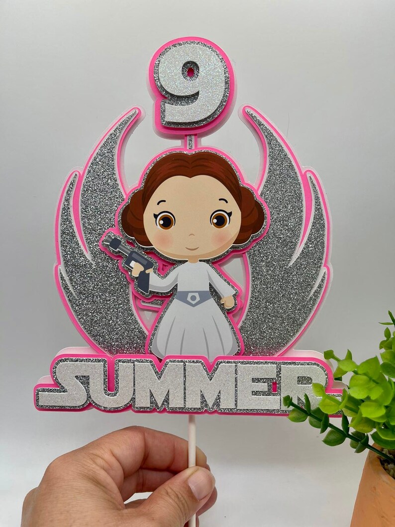 Star Wars Princess Leia Cake Topper Star Wars Birthday - Etsy