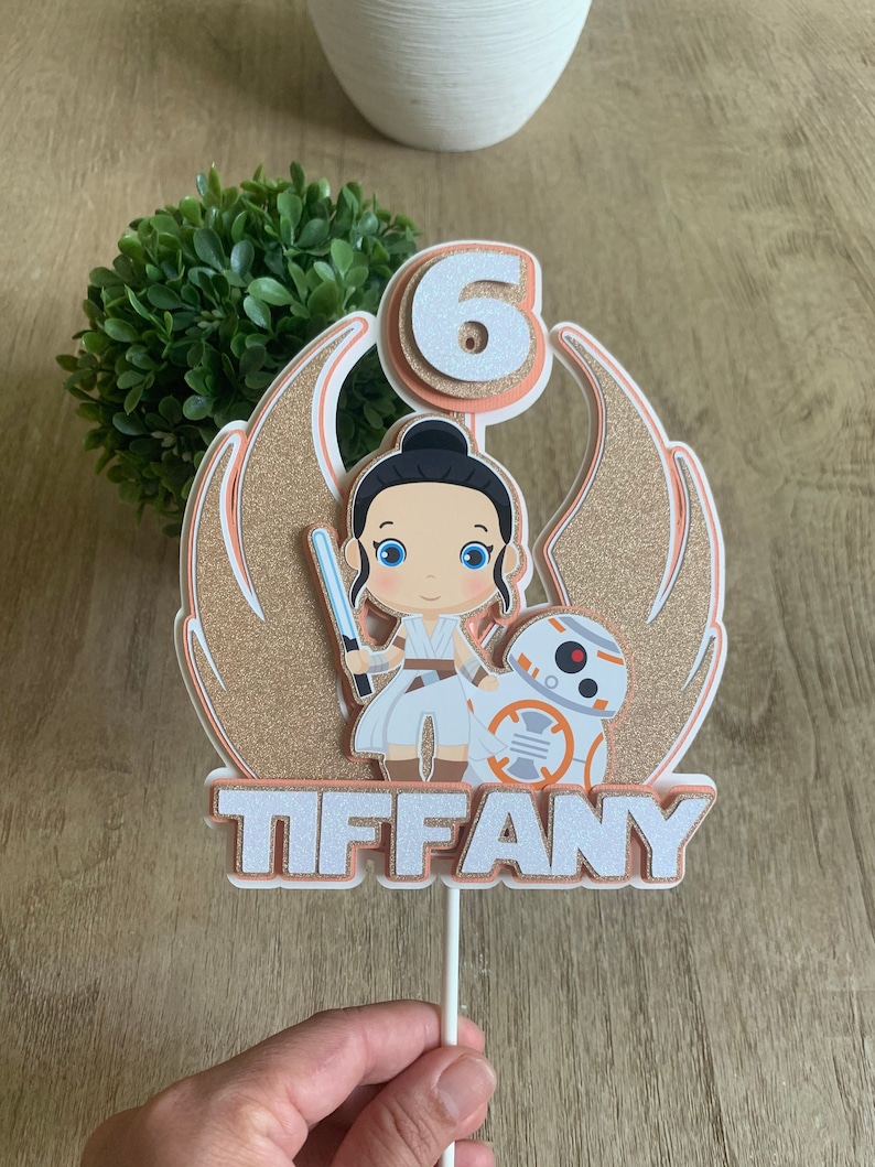 Star Wars Rey Cake Topper Star Wars Birthday Star Wars - Etsy