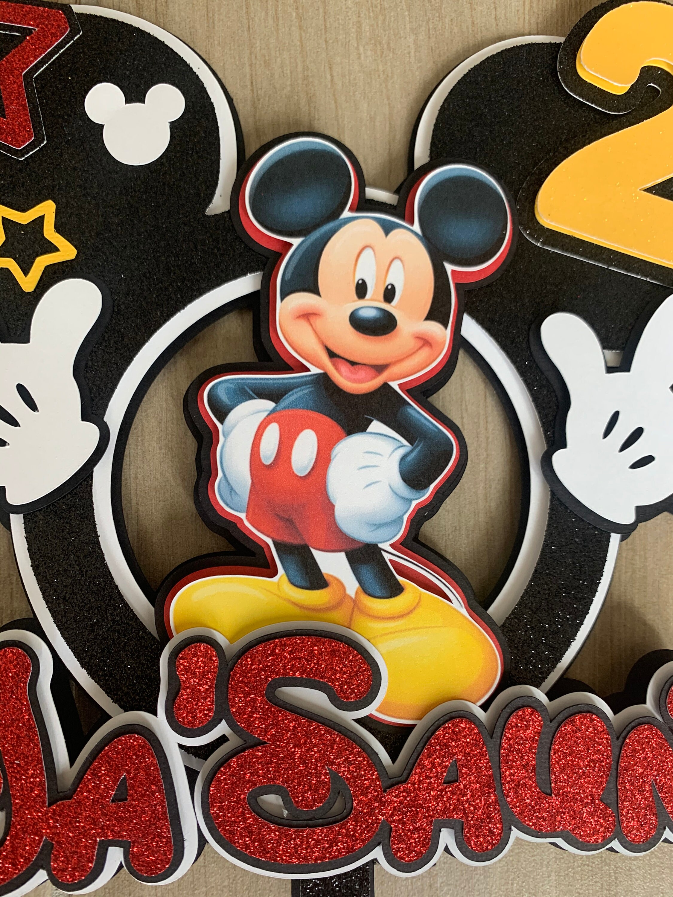 Mickey Mouse Cake Topper Mickey Birthday Topper Mickey - Etsy