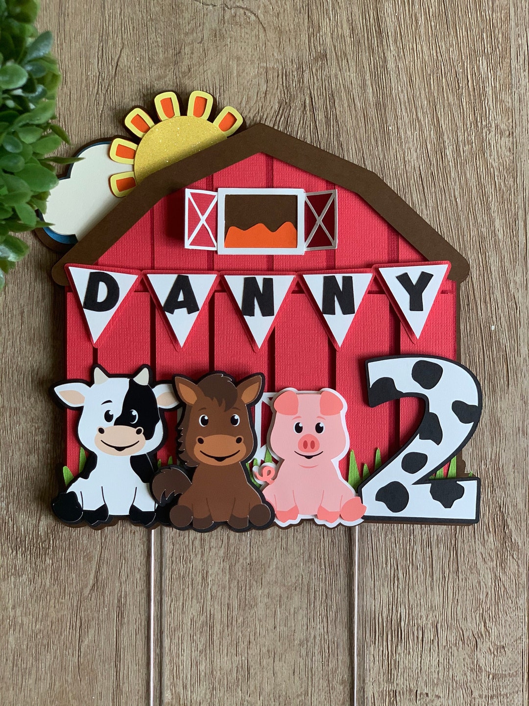 Farm Animals Cake Topper Fiesta De Cumpleaños De Farm Animals Barnyard ...