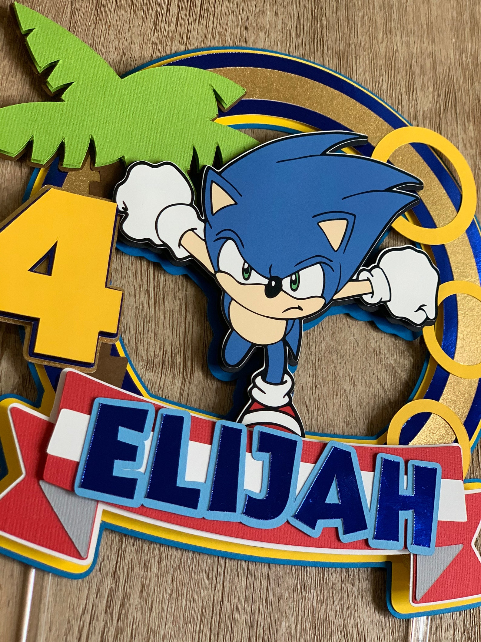 Sonic the Hedgehog Cake Topper Sonic Birthday Party - Etsy