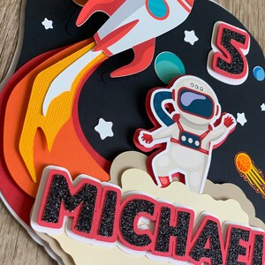Space Rocket Cake Topper Cumpleaños Espacial Space Rocket Astronaut ...