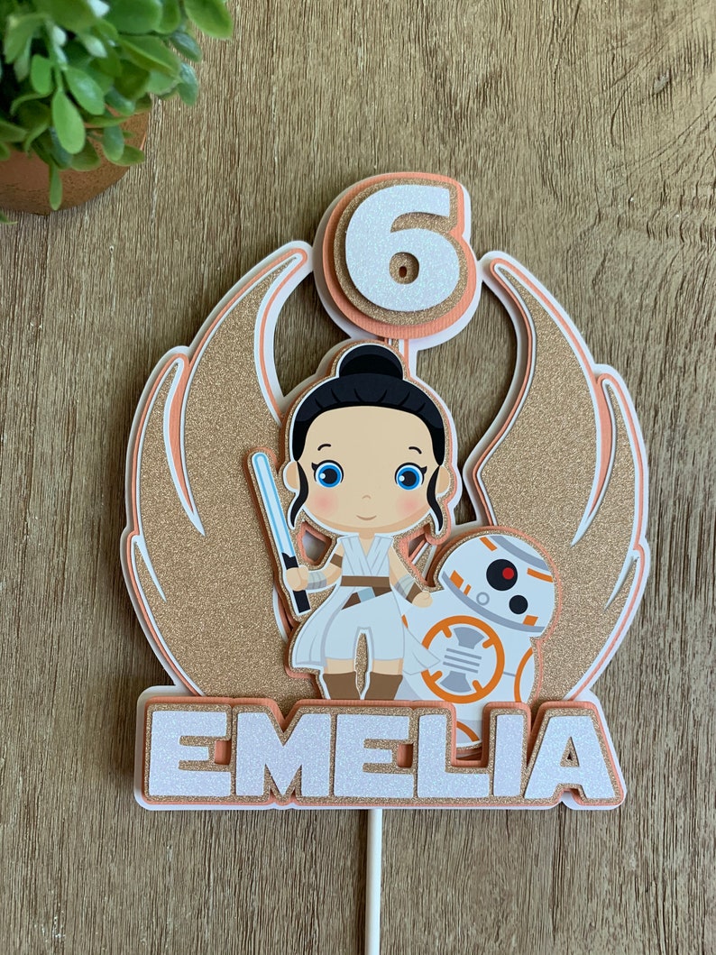 Star Wars Rey Cake Topper Star Wars Birthday Star Wars - Etsy