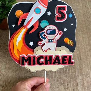 Space Rocket Cake Topper Cumpleaños Espacial Space Rocket Astronaut ...