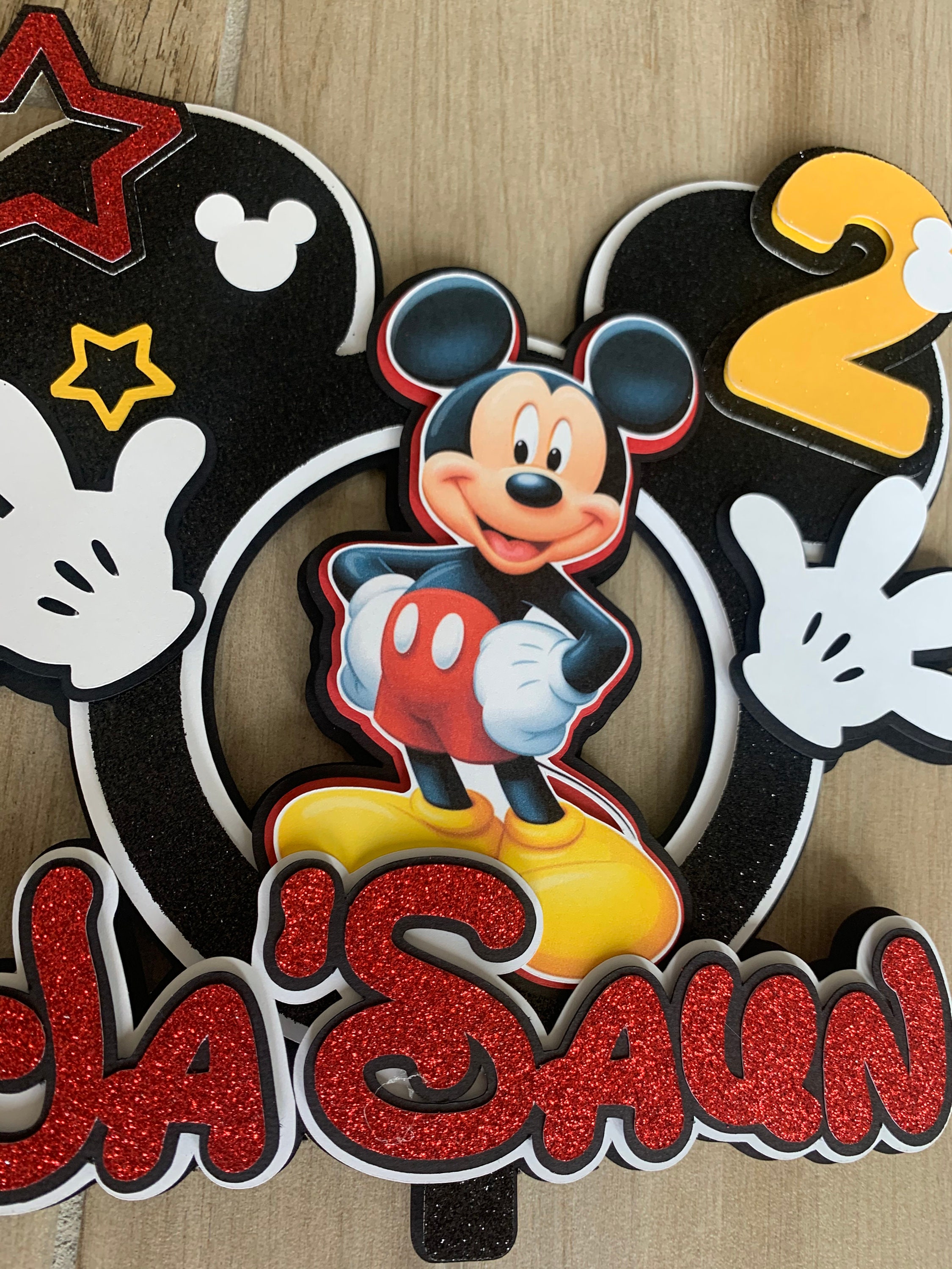 Mickey Mouse Cake Topper Mickey Birthday Topper Mickey - Etsy