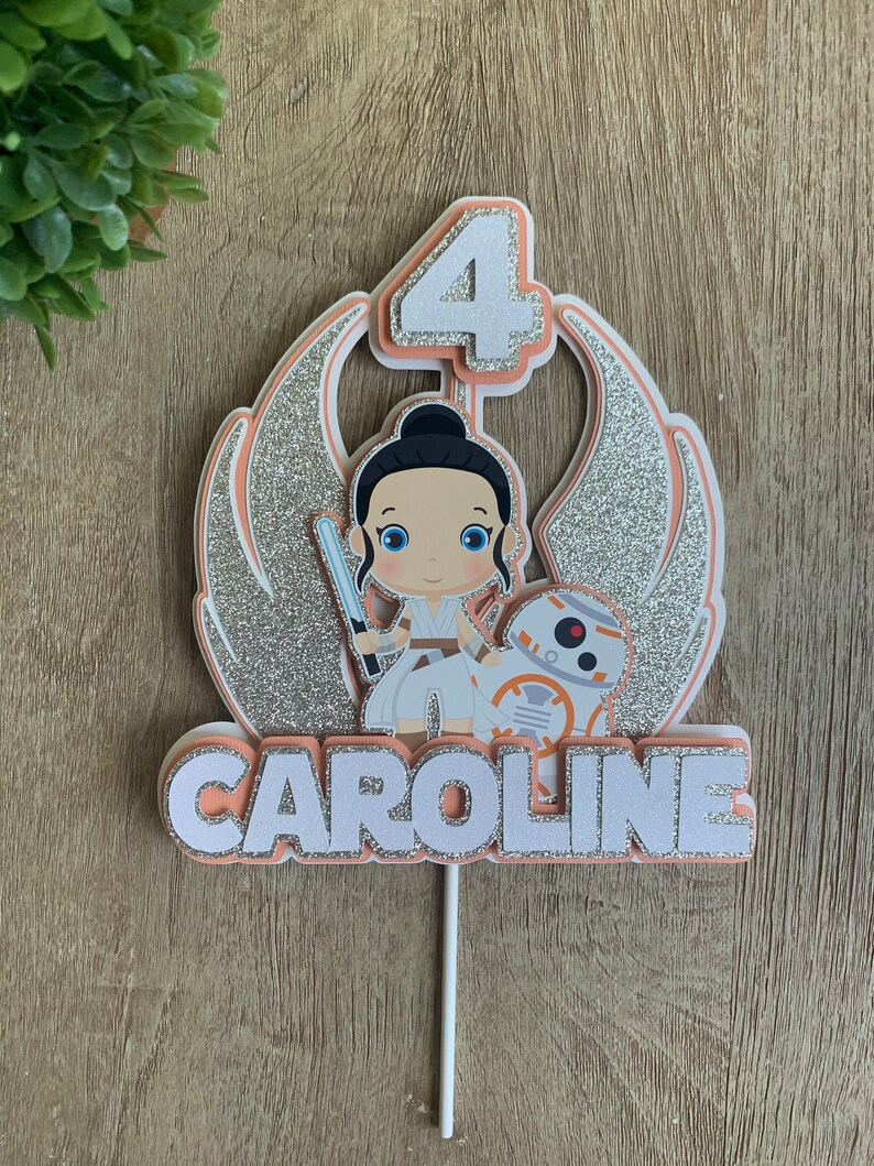 Star Wars Rey Cake Topper Star Wars Birthday Star Wars - Etsy