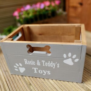 Handmade dog toy storage box/ personalised dog gift/dog | Etsy