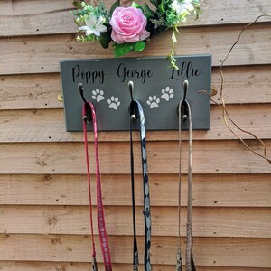 Pine Dog Lead Hanger, Dog Lead Hook, Personalised, Dog Accessories, Dog ...