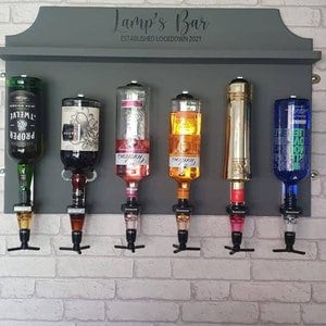 Handmade Pine Optics Bar Personalised Home Bar Wall Mounted | Etsy UK