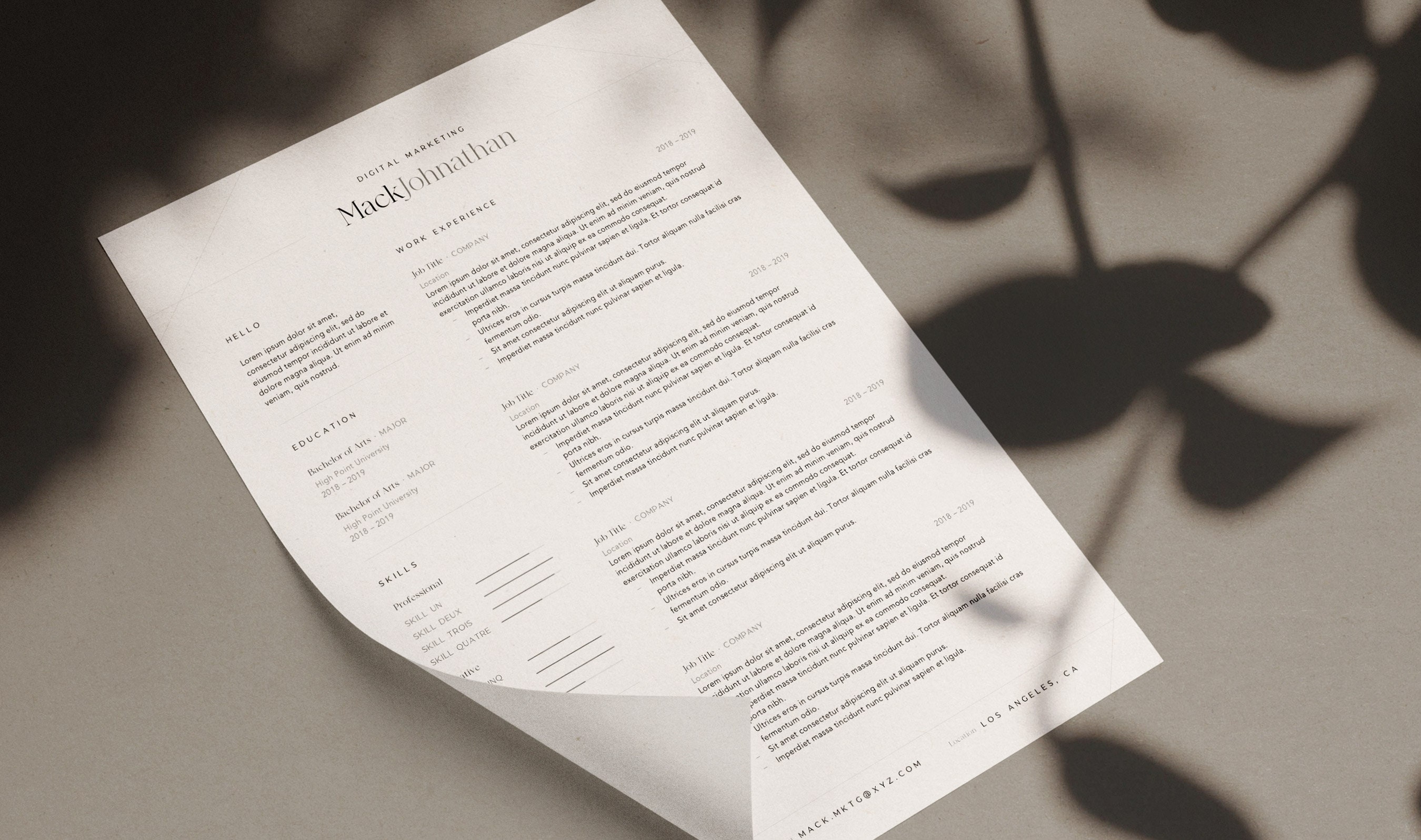 CUSTOM TEMPLATE, Resume Template, Professional, Resume and Cover Letter ...