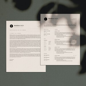 MARA Resume Template, Professional Resume Template, Resume and Cover Letter, Instant Download ...