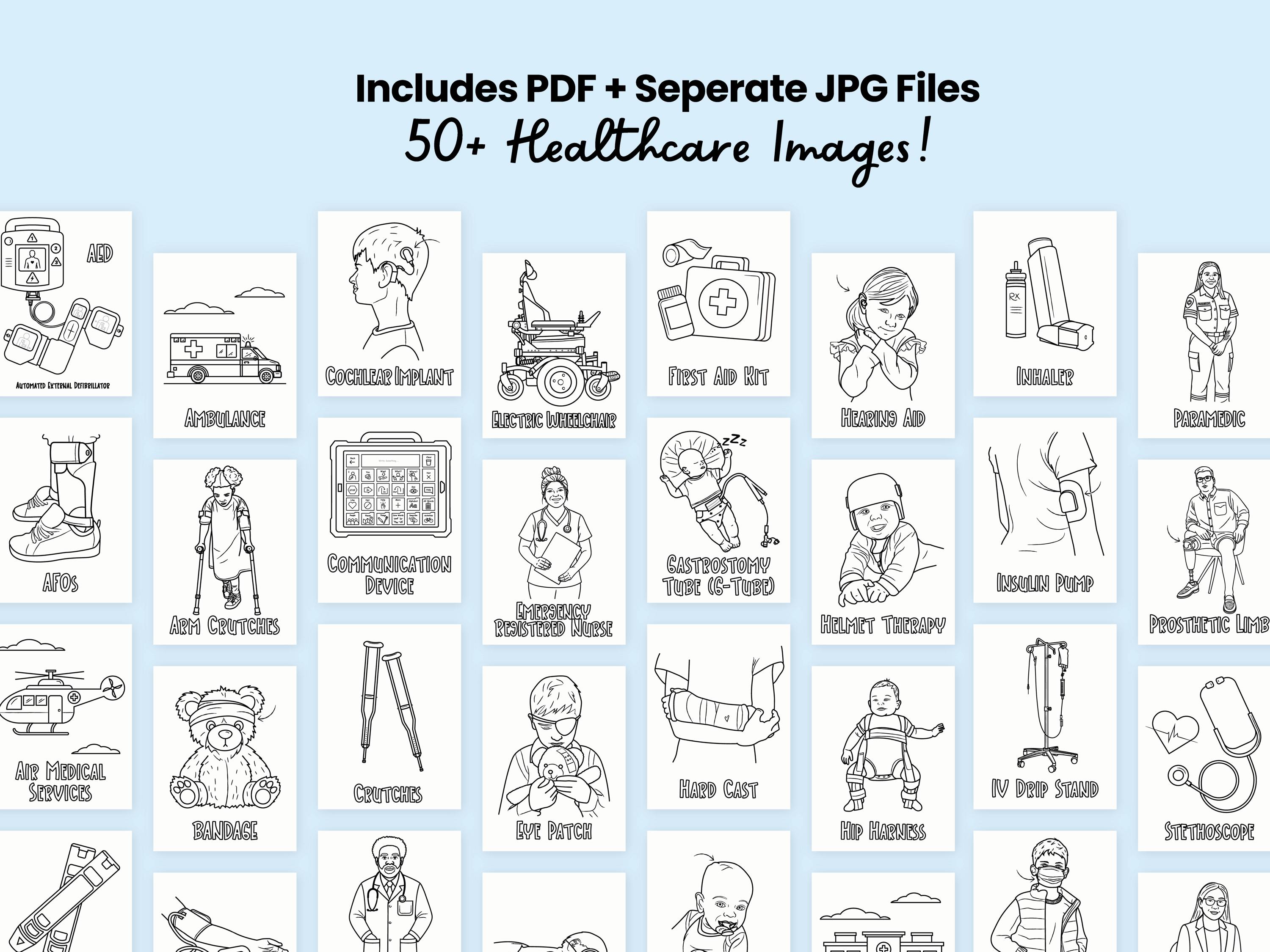 Healthcare Coloring Pages for Kids Printable | Medical Coloring Sheets ...