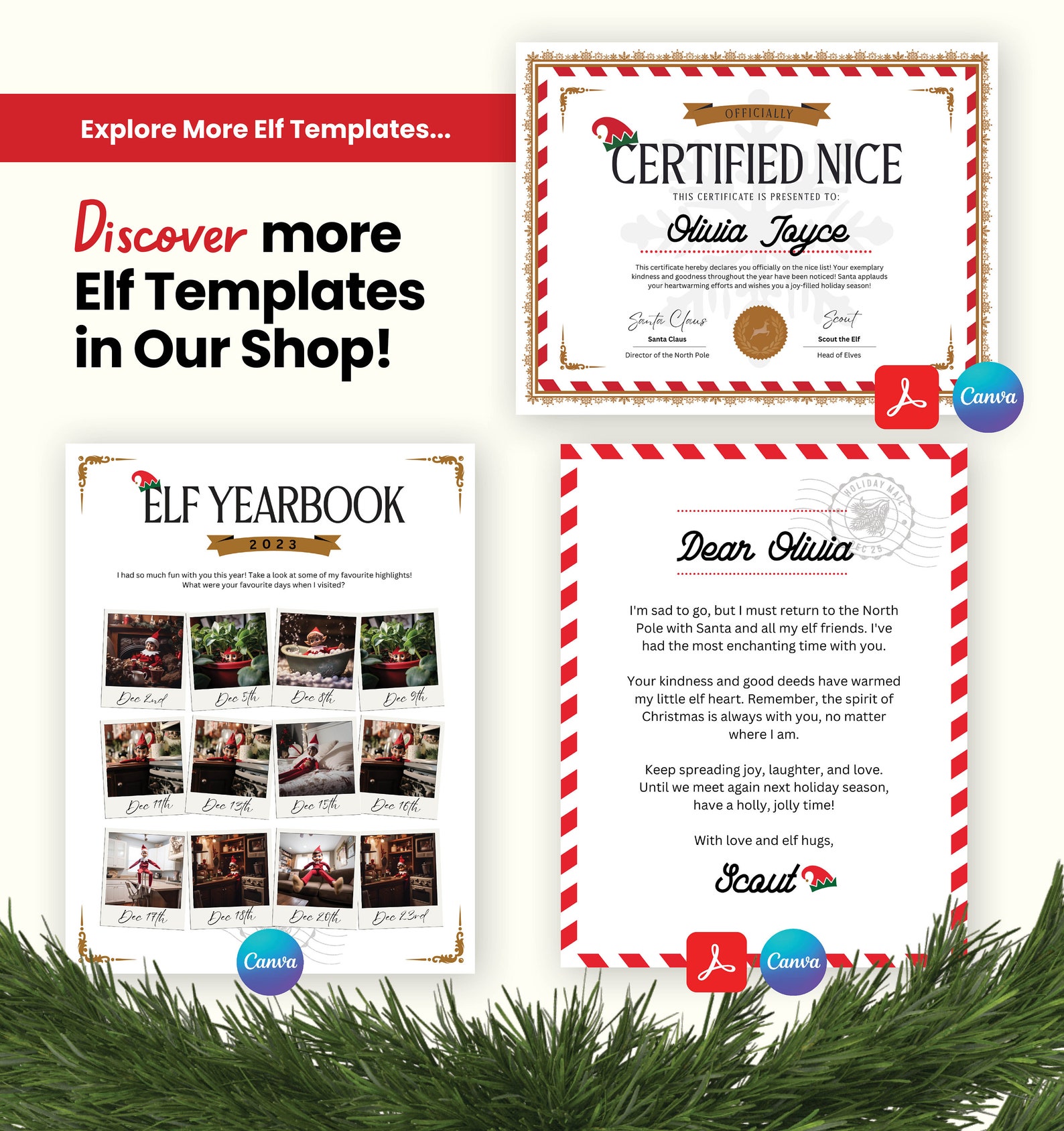 Editable Santa's Shipping Label + Elf Postcard | Christmas Printable ...