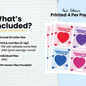 Printable Valentine's Day Cards, Pop It Fidget Toy Card, Instant ...