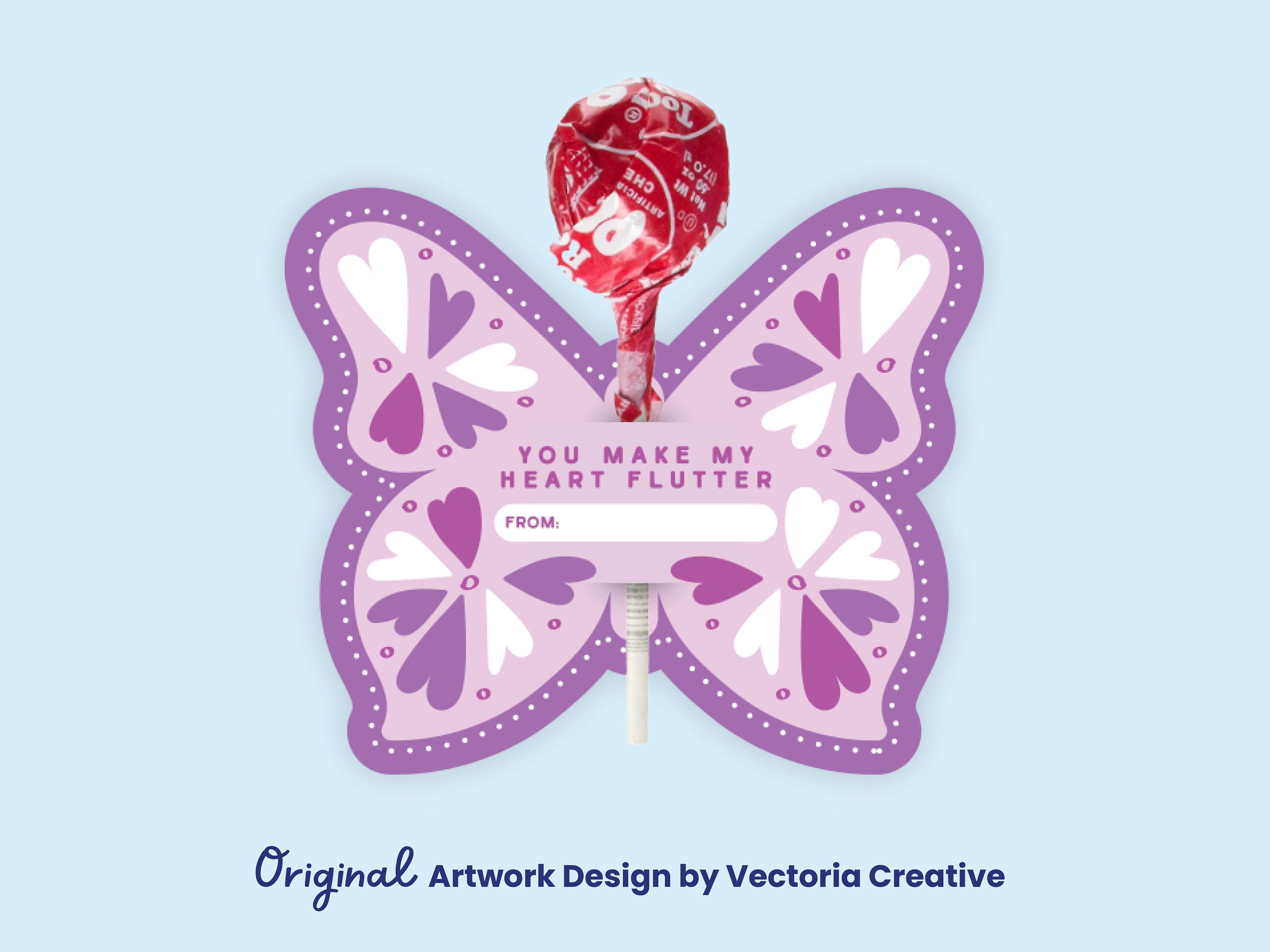 Printable Valentine's Day Cards With Lollipop Insert, Instant Download ...